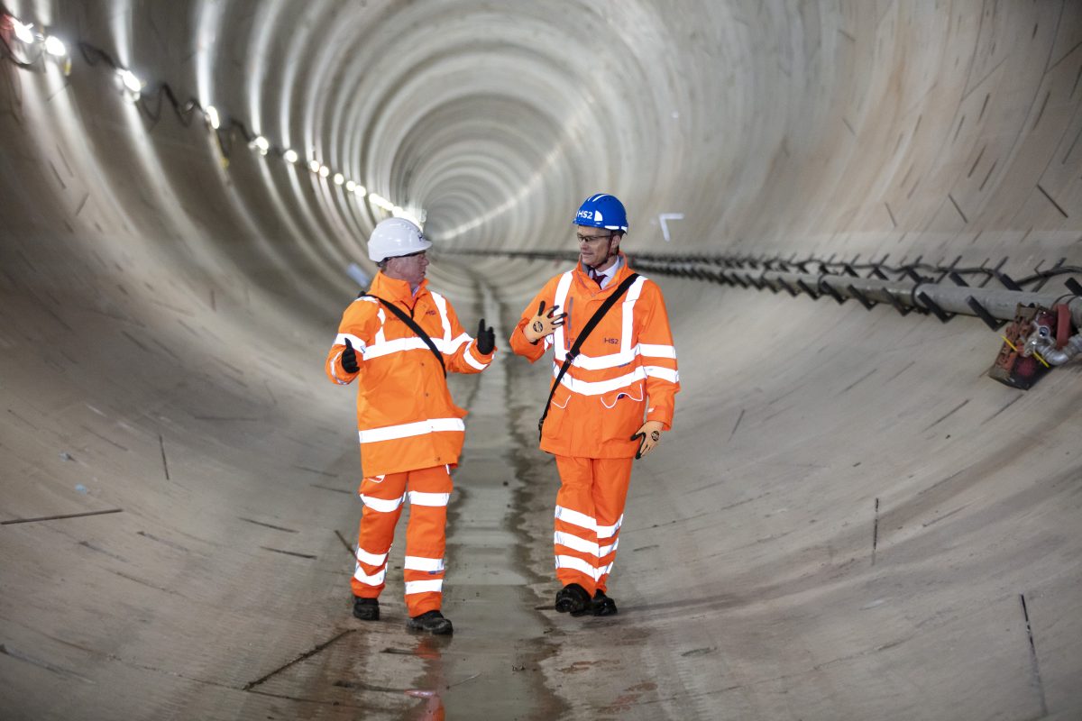 Transport Secretary makes first journey through a completed HS2 tunnel ...