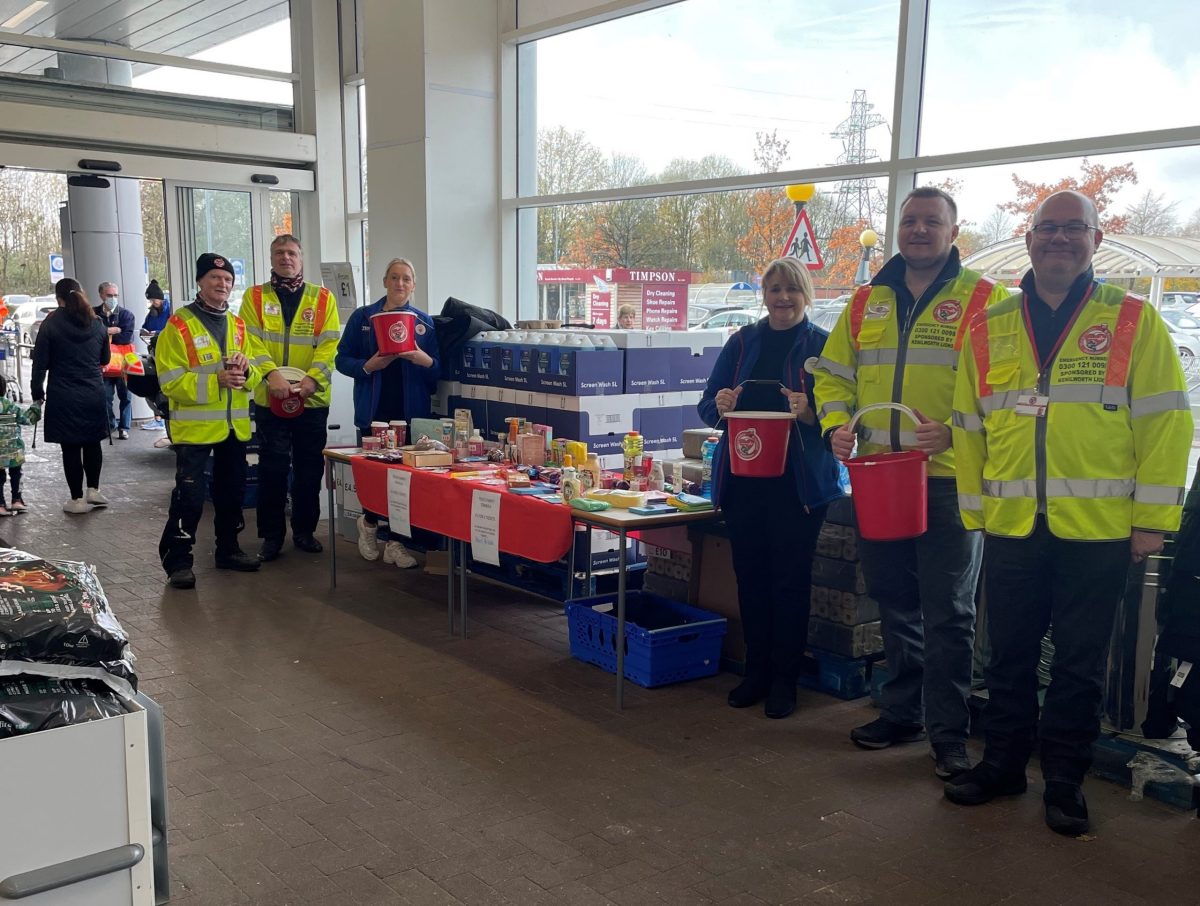 Tesco stores ride together to support Blood Bikes festive hygiene ...